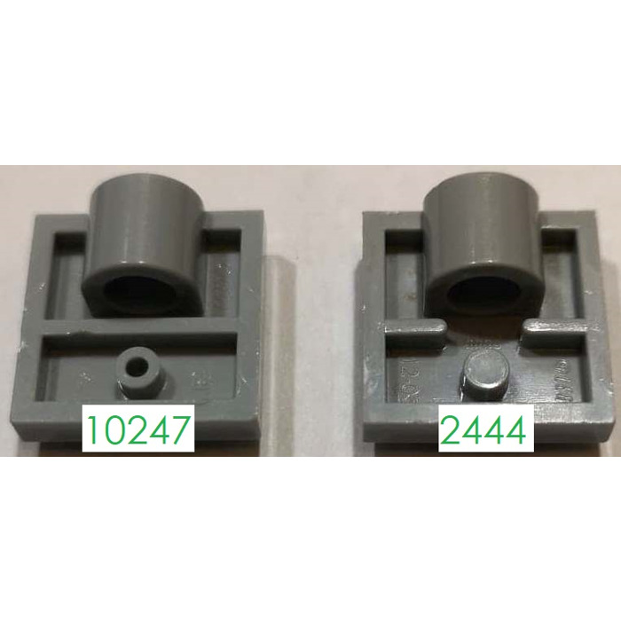 LEGO Dark Stone Gray Plate 2 x 2 with Pin Hole without Underneath Cross ...