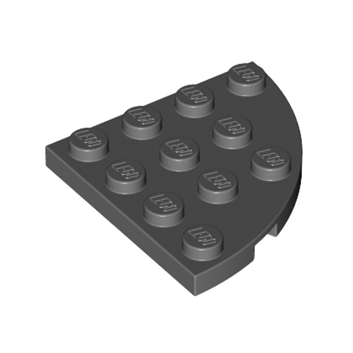 LEGO Dark Stone Gray Plate 4 x 4 Round Corner (30565) | Brick Owl ...