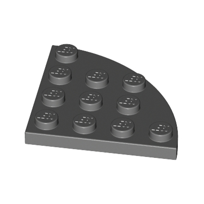 LEGO Dark Stone Gray Plate 4 x 4 Round Corner (30565) | Brick Owl ...