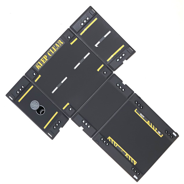 LEGO Dark Stone Gray Racers Fold-Out Race Track Box with 'KEEP CLEAR ...