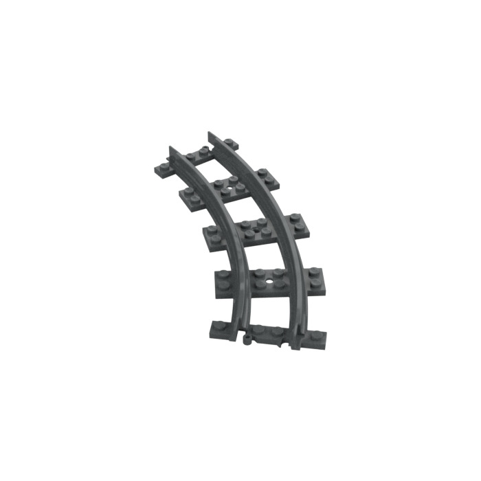 LEGO Dark Stone Gray RC Narrow Train Track Curve (45°) (85976) | Brick Owl