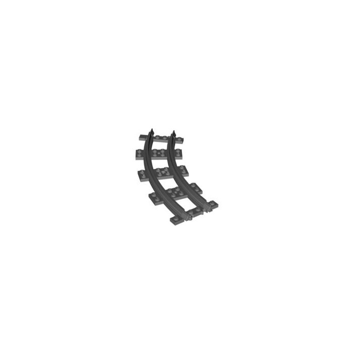 LEGO Dark Stone Gray RC Narrow Train Track Curve (45°) (85976) | Brick Owl
