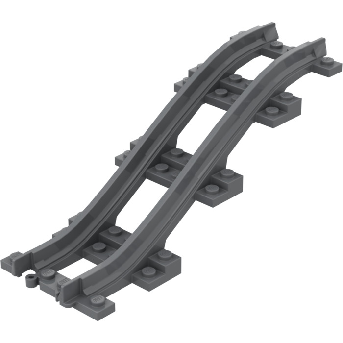 LEGO Dark Stone Gray RC Narrow Train Track Slope (85977) | Brick Owl