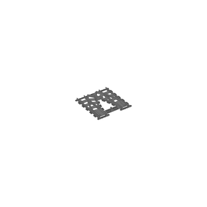 LEGO Dark Stone Gray RC Train Track Crossover Point (57794 / 60128 ...