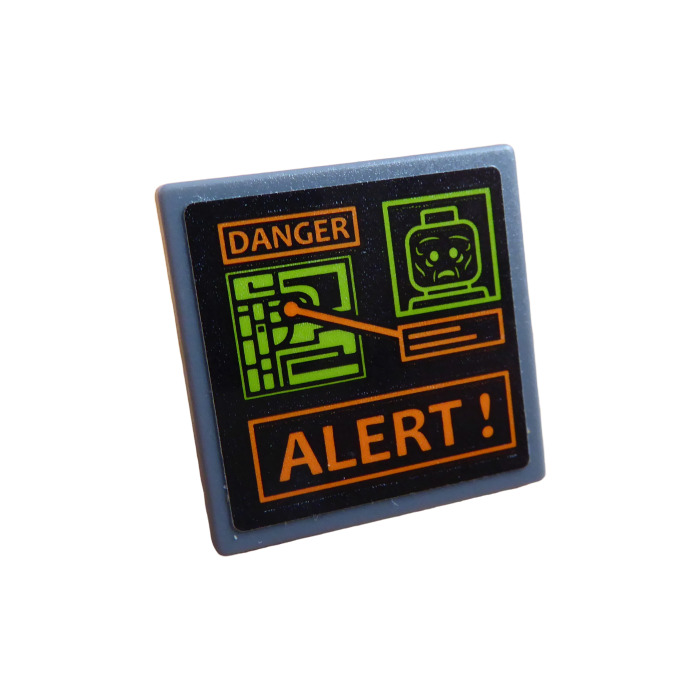 LEGO Dark Stone Gray Roadsign Clip-on 2 x 2 Square with Map, Head ...