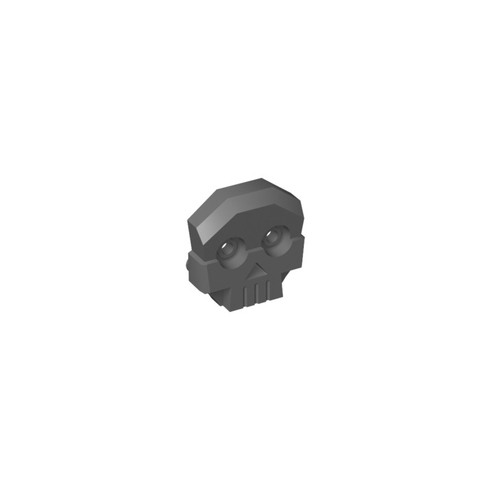 LEGO Dark Stone Gray Skull with Two Pins (47990) | Brick Owl - LEGO ...