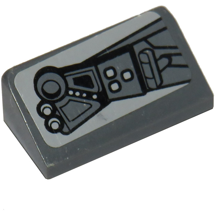 LEGO Slope 1 x 2 (31°) with Controls - Right Sticker (85984) | Brick ...