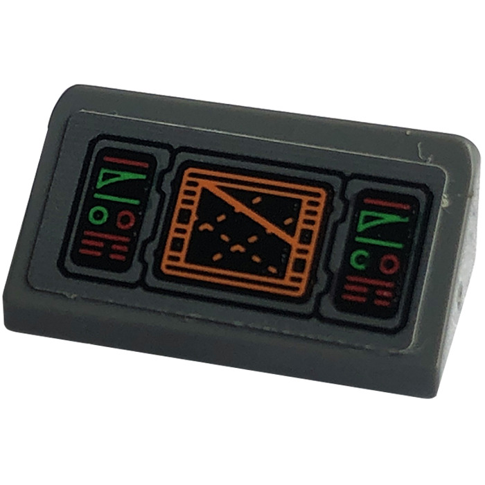 LEGO Pente 1 x 2 (31°) avec Display Screen, Radar Map Autocollant ...