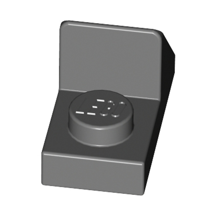 LEGO Dark Stone Gray Slope 1 x 2 (45°) with Plate (15672 / 92946 ...