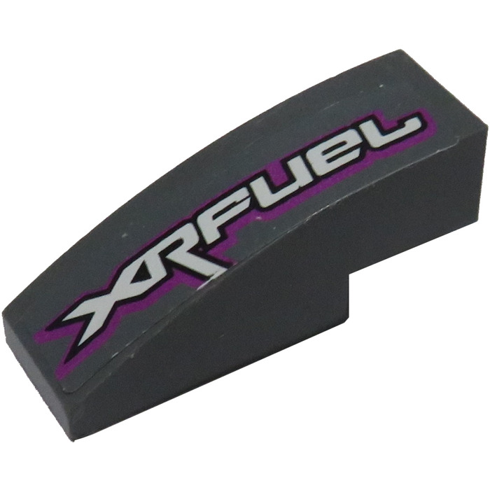 LEGO Slope 1 x 3 Curved with 'XRFUEL' on Top Right Sticker (50950 ...