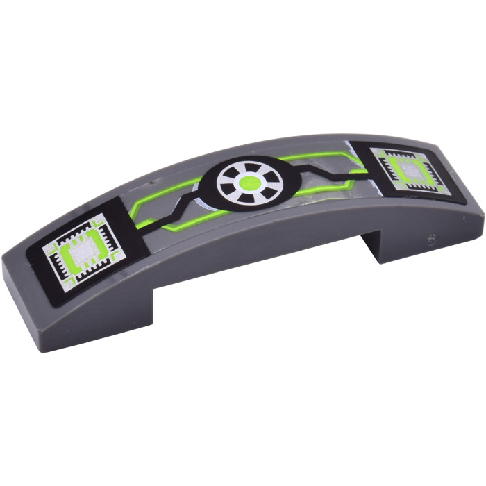 LEGO Slope 1 x 4 Curved Double with Microchips and Wiring Sticker ...