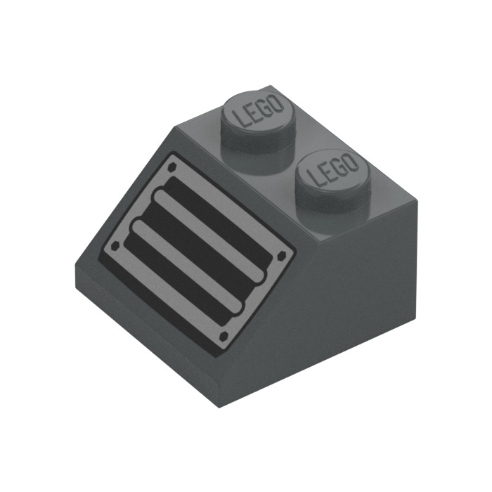 LEGO Slope 2 x 2 (45°) with Ventilation Grille with Horizontal Bars ...