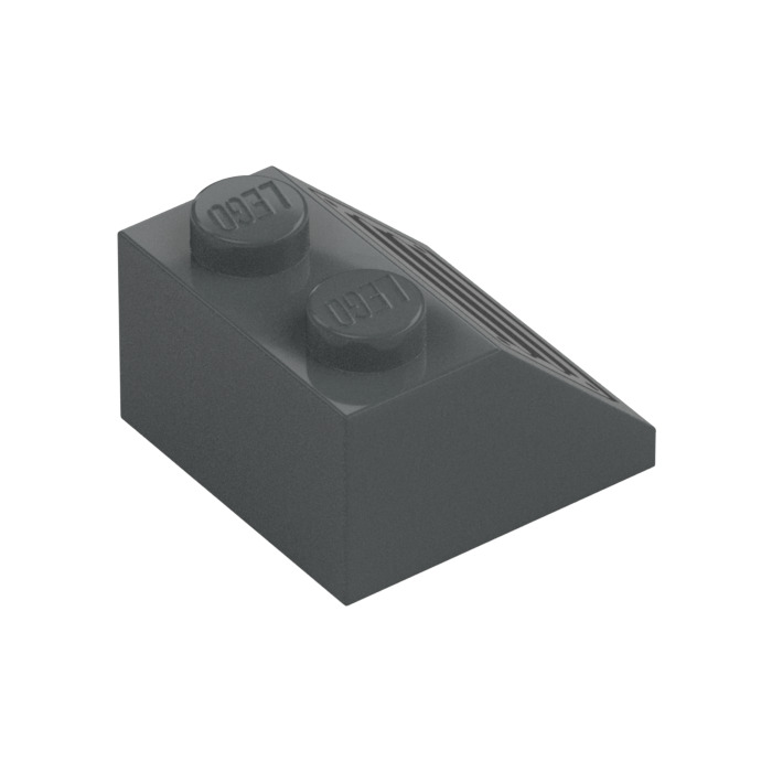 LEGO Dark Stone Gray Slope 2 x 2 (45°) with Ventilation Grille with ...