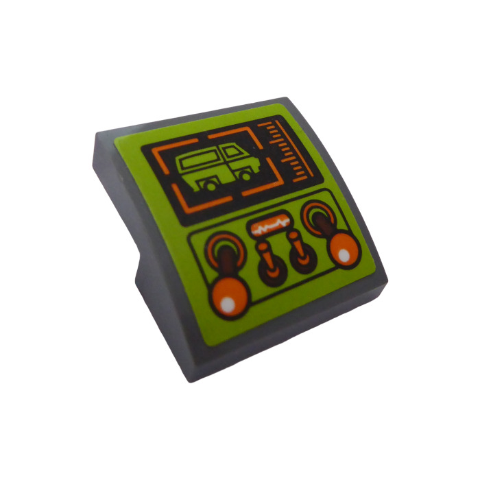 LEGO Slope 2 x 2 Curved with Control Panel, Screen with Van Sticker ...