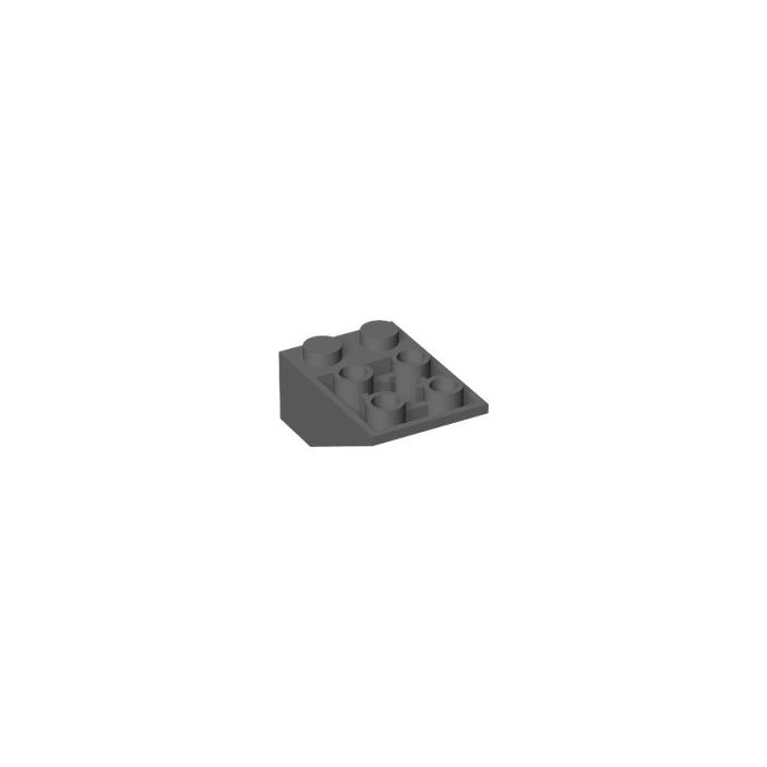 LEGO Dark Stone Gray Slope 2 x 3 (25°) Inverted with Connections ...