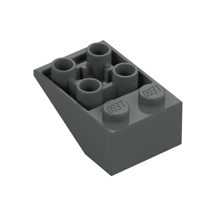 LEGO Dark Stone Gray Slope 2 x 3 (25°) Inverted with Connections ...