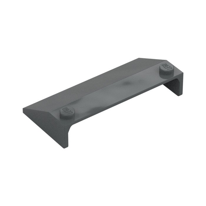 LEGO Dark Stone Gray Slope 3 x 6 (25°) without Inner Walls (35283 / ...
