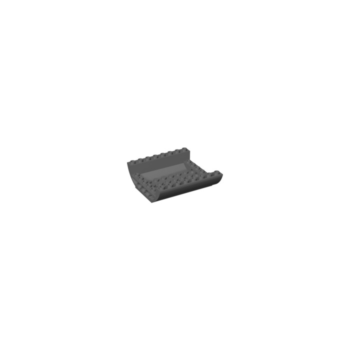 LEGO Dark Stone Gray Slope 8 x 8 x 2 Curved Inverted Double (54091 ...