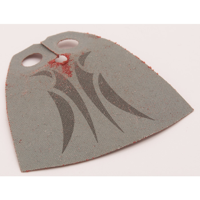 LEGO Dark Stone Gray Standard Cape with Dark Red Underside with ...