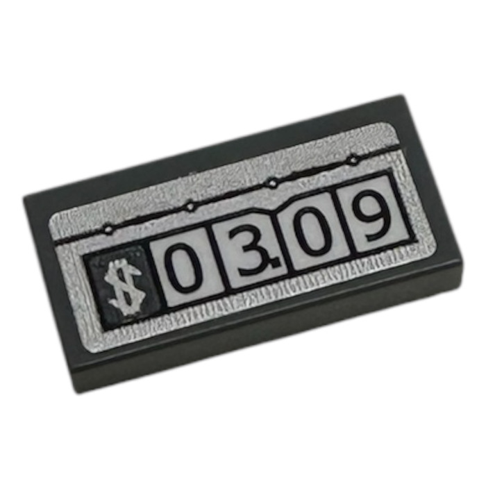 LEGO Tile 1 x 2 with $03.09 Sticker with Groove | Brick Owl - LEGO ...