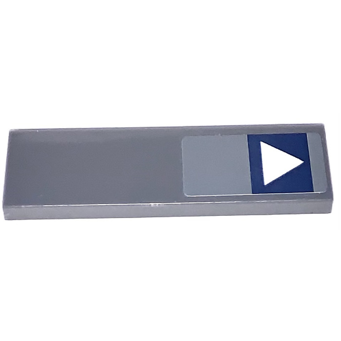 LEGO Dark Stone Gray Tile 1 x 4 with White Triangle Sticker (2431 ...