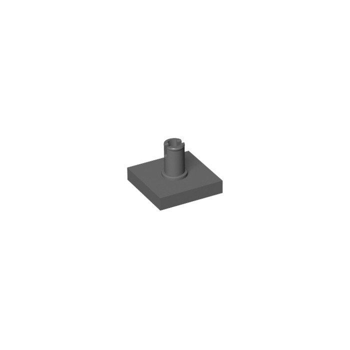 LEGO Dark Stone Gray Tile 2 x 2 with Vertical Pin (2460 / 49153 ...