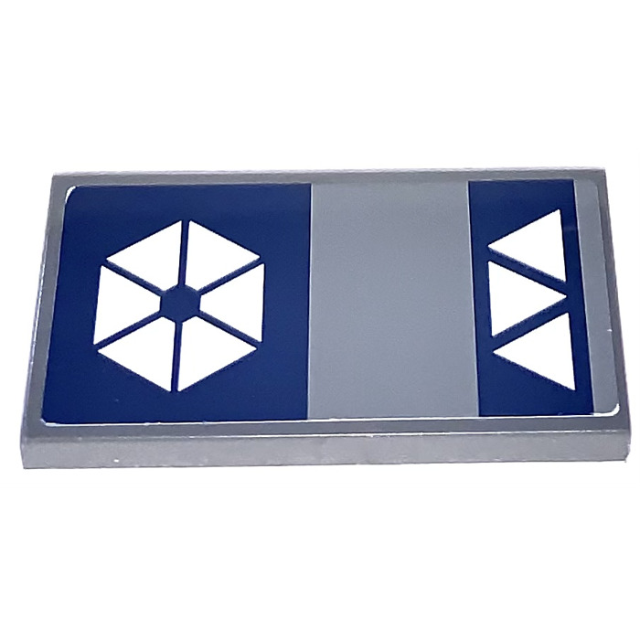 LEGO Dark Stone Gray Tile 2 x 4 with 3 and 6 White Triangles Sticker ...