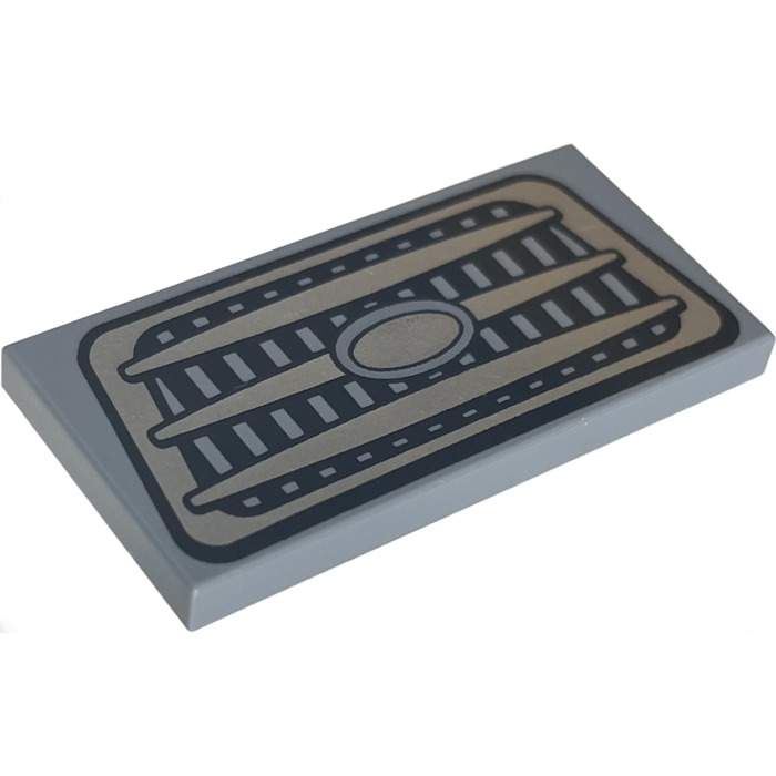 LEGO Dark Stone Gray Tile 2 x 4 with Front Car Grille (19983 / 87079 ...