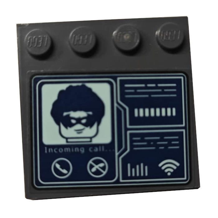LEGO Tile 4 x 4 with Studs on Edge with 'Incoming call...' Sticker ...