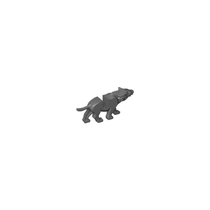 LEGO Dark Stone Gray Warg Body with Dark Brown Nose (13213) | Brick Owl