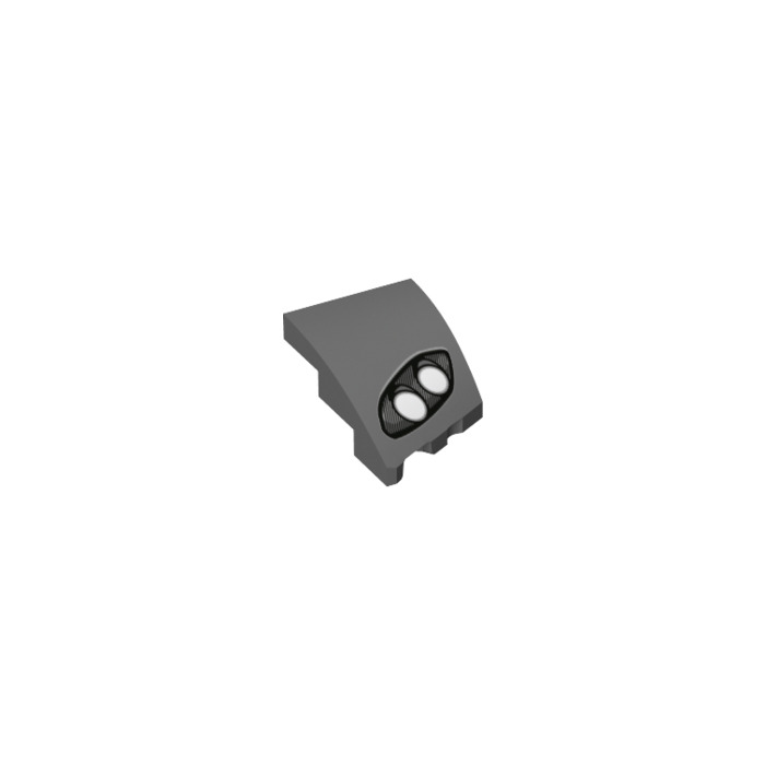 LEGO Dark Stone Gray Wedge 2 x 3 Left with Aston Martin Headlight with ...
