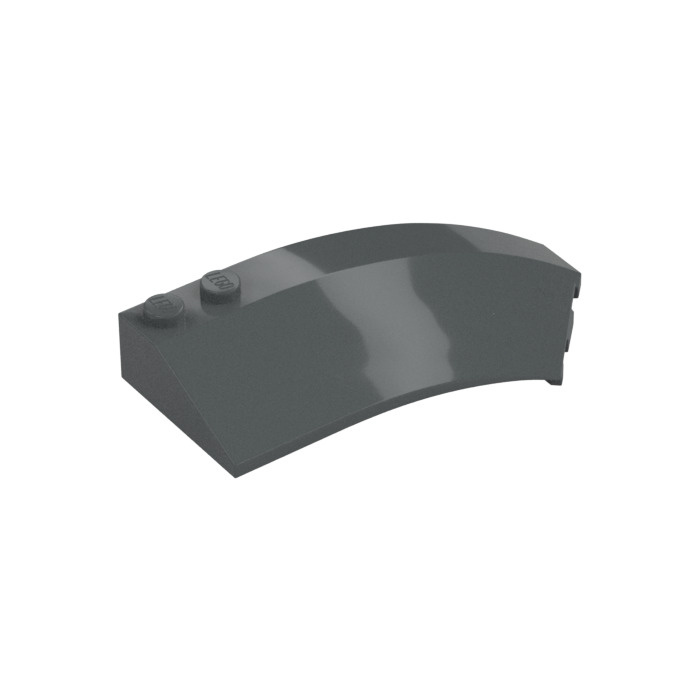 LEGO Dark Stone Gray Wedge 3 x 8 x 2 Curved Right (41749 / 42019 ...