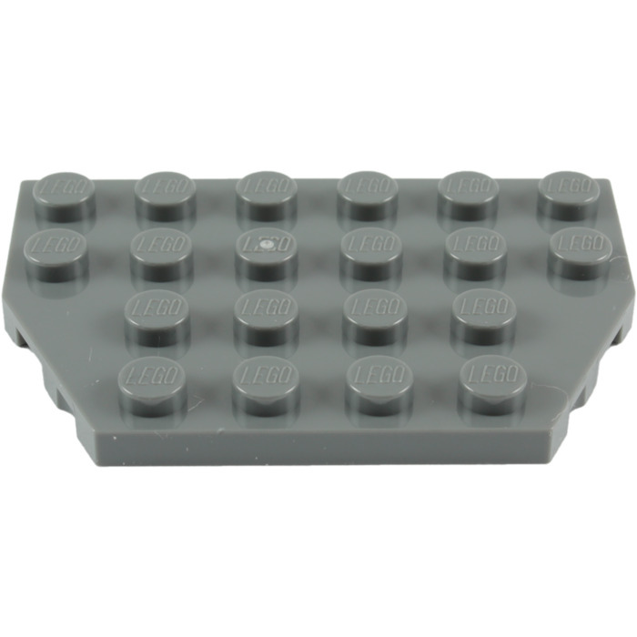 LEGO Dark Stone Gray Wedge Plate 4 x 6 without Corners (32059 / 88165 ...