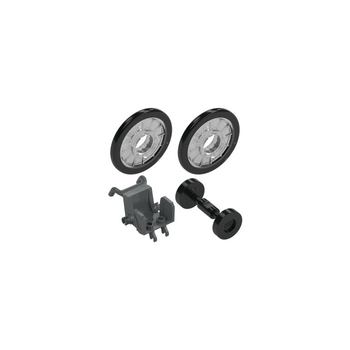 LEGO Wheelchair with Open Sides with Transparent Wheelchair Wheels and ...