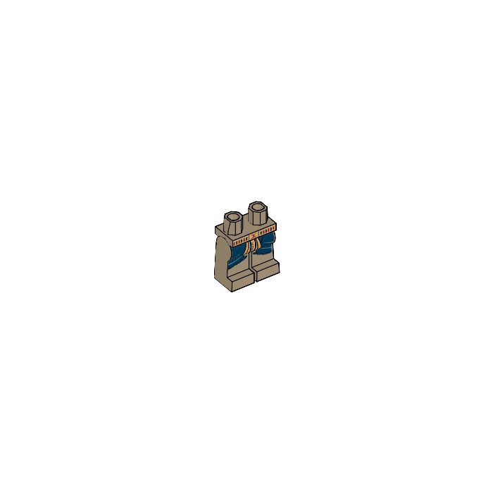 LEGO Dark Tan Amset-Ra Legs with Blue Rags, Golden Loincloth with ...