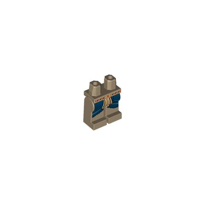 LEGO Dark Tan Amset-Ra Legs with Blue Rags, Golden Loincloth with ...