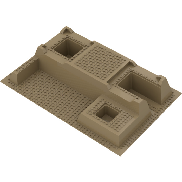 LEGO Dark Tan Baseplate 32 x 48 with Level Front (51542) | Brick Owl ...