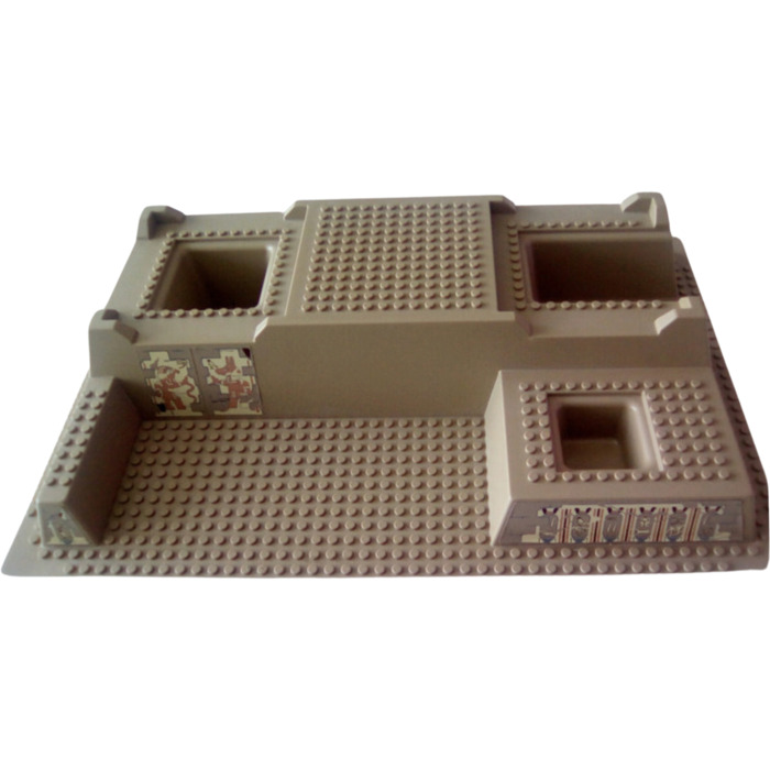 LEGO Dark Tan Baseplate 32 x 48 with Level Front with Hieroglyphs ...