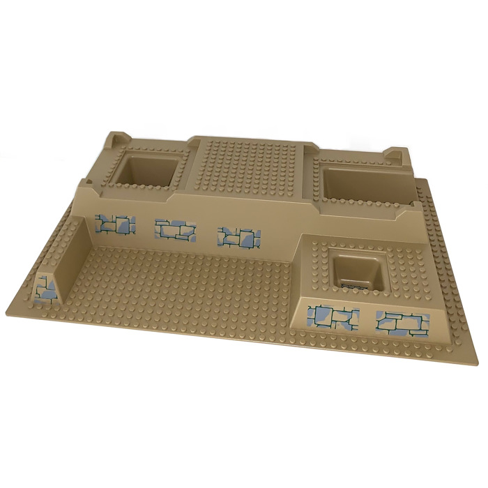 LEGO Baseplate 32 x 48 with Level Front with Stone Walls Sticker (51542) | Brick Owl - LEGO ...