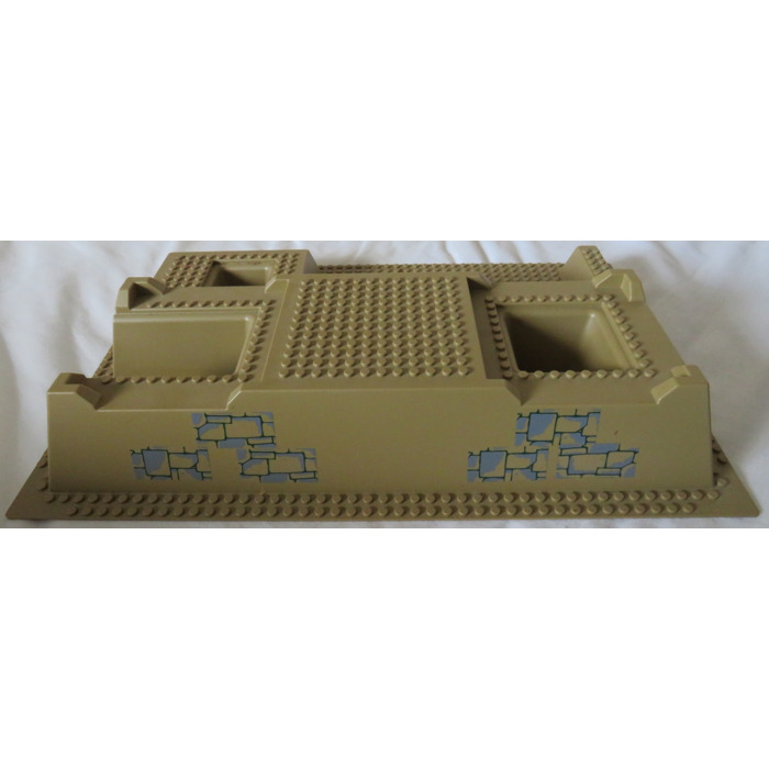 LEGO Dark Tan Baseplate 32 x 48 with Level Front with Stone Walls ...