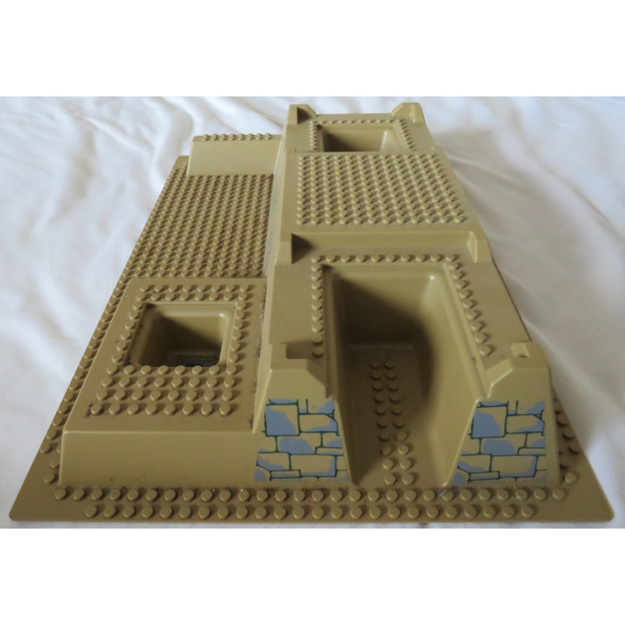 LEGO Dark Tan Baseplate 32 x 48 with Level Front with Stone Walls ...