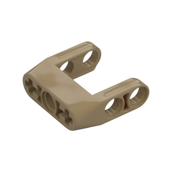 LEGO Dark Tan Beam 3 with Axle Holes on Ends and Fork (49137 / 87408 ...