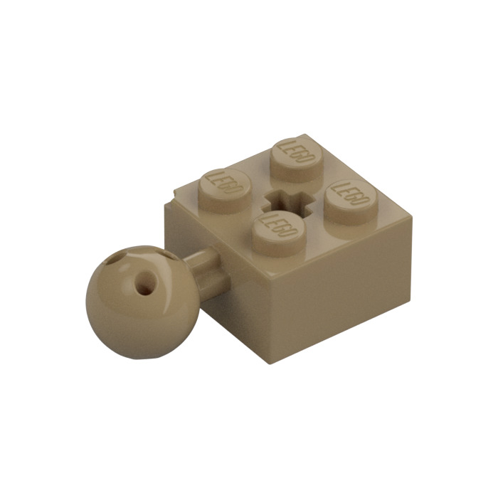LEGO Brick 2 x 2 with Ball Joint and Axlehole with Holes in Ball (57909 ...