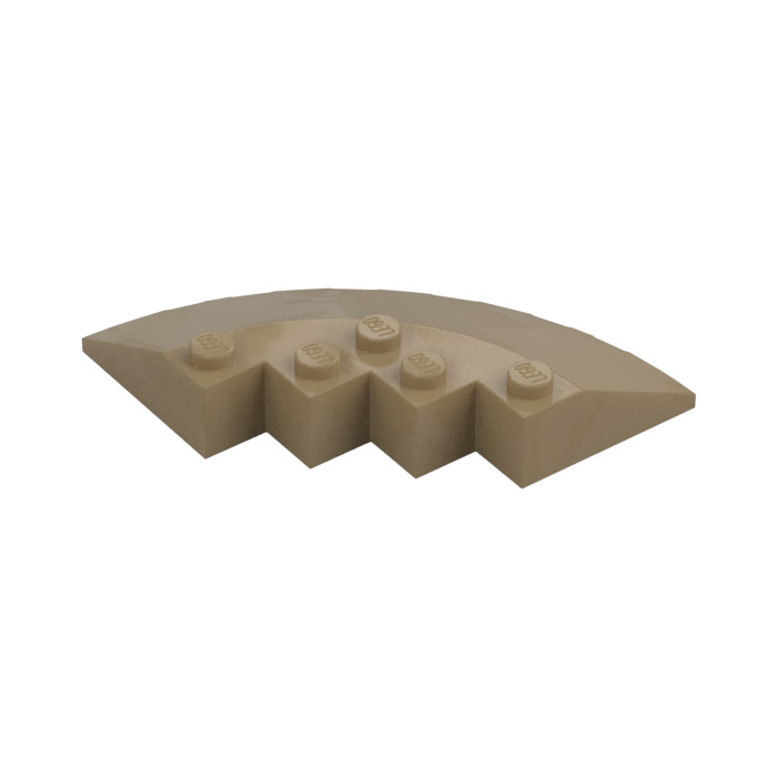 LEGO Dark Tan Brick 6 x 6 Round (25°) Corner (7848 / 95188) | Brick Owl ...