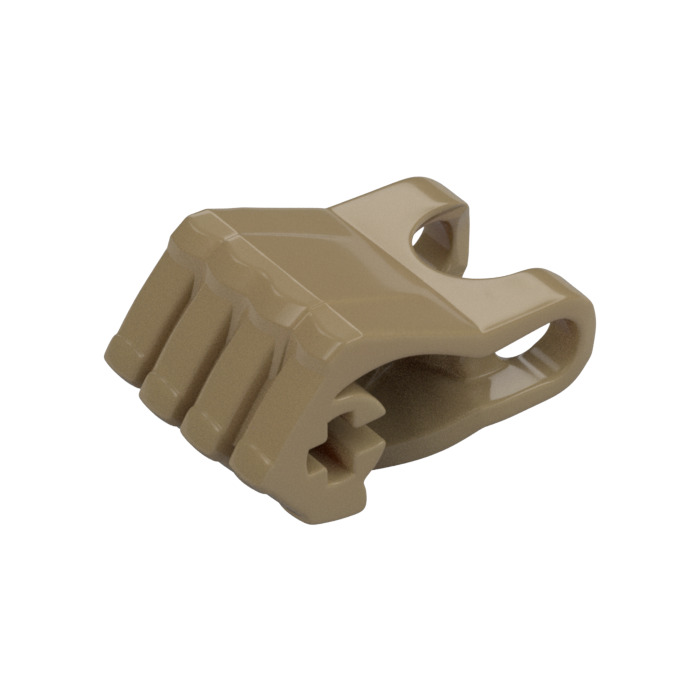 LEGO Dark Tan Hand with Joint Socket and Axle Hole with 4 Fingers ...