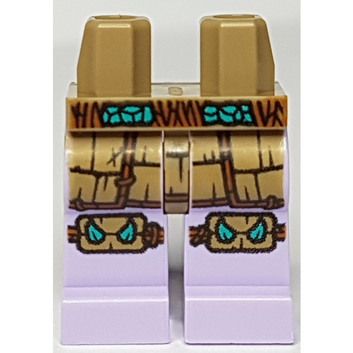 LEGO Dark Tan Hips and Lavender Legs with Dark Tan Armor (Rumble Keeper ...