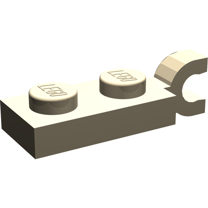 LEGO Dark Tan Plate 1 x 2 with Horizontal Clip on End (42923 / 63868 ...
