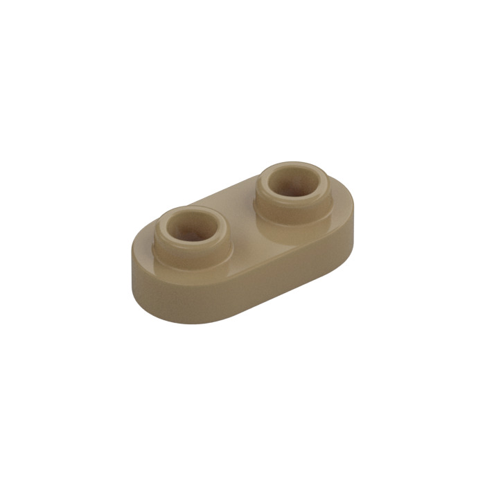 LEGO Dark Tan Plate 1 x 2 with Rounded Ends (35480) | Brick Owl - LEGO ...