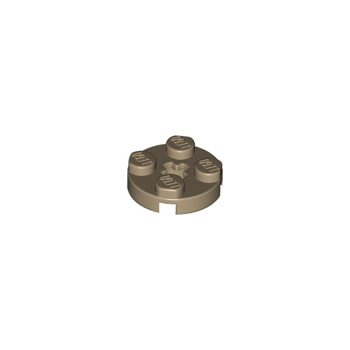 LEGO Dark Tan Plate 2 x 2 Round with Axle Hole (4032) | Brick Owl