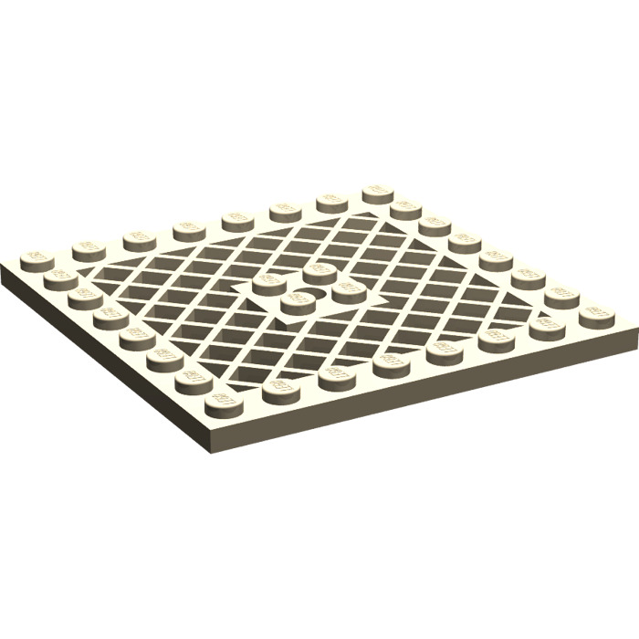 LEGO Dark Tan Plate 8 x 8 with Grille (Hole in Center) (4047 / 4151 ...